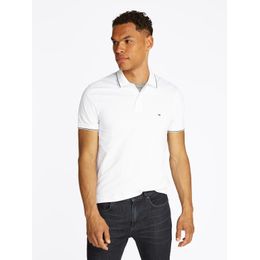 Poloshirt Tommy Hilfiger "PERFORMANCE JERSEY REG POLO", Herren, Gr. 3XL, wei&szlig;, Jersey, Obermaterial: 45% Baumwolle, 26% Polyamid, 20% Lyocell, 9% Elasthan, regular fit, B&uuml;ndchen, Shirts