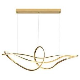 Globo LIGHTING H&auml;ngeleuchte "IDUNA", goldfarben, H: 120cm, 1 Stk., Leuchten, H&auml;ngelampe Esszimmer-Leuchte Esstischleuchte Wohnzimmer, H&auml;ngeleuchte