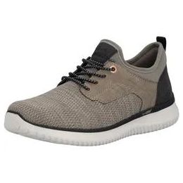 Slip-On Sneaker Rieker, Herren, Gr. 43, beige, schwarz, Lederimitat, Textil, Schuhe, Slipper, Halbschuh, Freizeitschuh, Sneaker zum Schlupfen