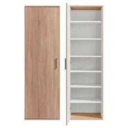 Mehrzweckschrank Procontour "Haushaltsschrank Clara", braun, B:50cm H:167cm T:52cm, Schr&auml;nke, Mehrzweckschrank