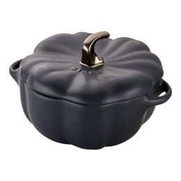 Staub Ceramique Cocotte 15 cm, K&uuml;rbis, Schwarz, Keramik