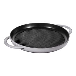 Staub Grill Pans Pure Grill 30 cm, rund, Graphit-Grau, Gusseisen