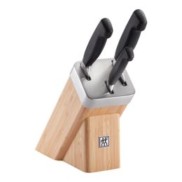 Zwilling **** VIER STERNE 4-tlg, Messerblockset, Braun