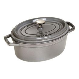 Staub La Cocotte Cocotte 23 cm, oval, Graphit-Grau, Gusseisen