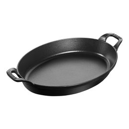 Staub Specialities Ofenform 32 cm, oval, Schwarz, Gusseisen