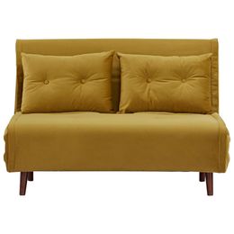 Livetastic Schlafsofa, Gelb, Textil, Birke, vollmassiv, 1-Sitzer, F&uuml;llung: Polyester, 122x81x88 cm, Bsci, Liegefunktion, Kinder- & Jugendzimmer, Jugendm&ouml;bel, Jugendsofas
