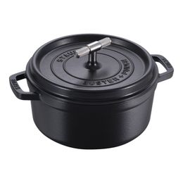 Staub La Cocotte Cocotte Buster+Punch 24 cm, rund, Schwarz, Gusseisen