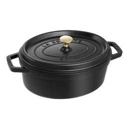 Staub La Cocotte Cocotte 29 cm, oval, Schwarz, Gusseisen