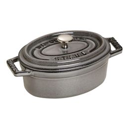 Staub La Cocotte Mini Cocotte 11 cm, oval, Graphit-Grau, Gusseisen