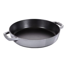 Staub Pans Bratpfanne mit 2 Griffen 26 cm, rund, Graphit-Grau, Gusseisen