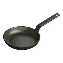 Staub Pans Bratpfanne 12 cm, rund, Schwarz, Gusseisen