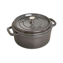 Staub La Cocotte Cocotte 18 cm, rund, Graphit-Grau, Gusseisen