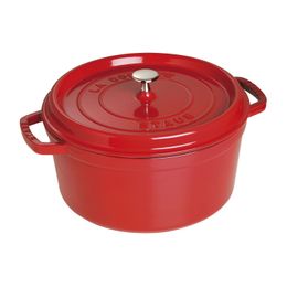 Staub La Cocotte Cocotte 28 cm, rund, Kirsch-Rot, Gusseisen
