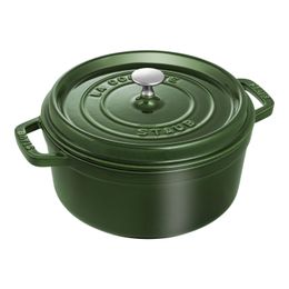 Staub La Cocotte Cocotte 24 cm, rund, Basilikum-Gr&uuml;n, Gusseisen