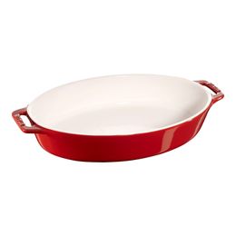 Staub Ceramique Auflaufform 29 cm, oval, Kirsch-Rot, Keramik