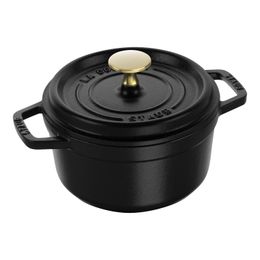 Staub La Cocotte Cocotte 16 cm, rund, Schwarz, Gusseisen