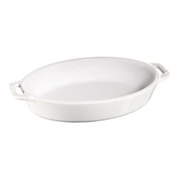Staub Ceramique Auflaufform 23 cm, oval, Wei&szlig;, Keramik