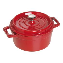 Staub La Cocotte Cocotte 18 cm, rund, Kirsch-Rot, Gusseisen
