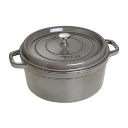 Staub La Cocotte Cocotte 28 cm, rund, Graphit-Grau, Gusseisen