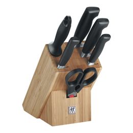 Zwilling **** VIER STERNE 7-tlg, Messerblockset, Natur