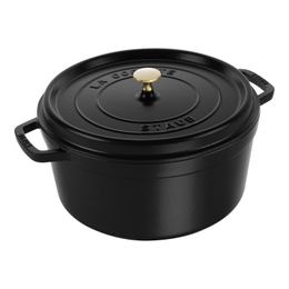 Staub La Cocotte Cocotte 34 cm, rund, Schwarz, Gusseisen