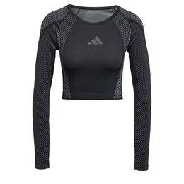 adidas Performance Performance Shirt 'Seamless Knitted Long Sleeve' female Black size L