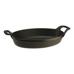 Staub Specialities Ofenform 21 cm, oval, Schwarz, Gusseisen