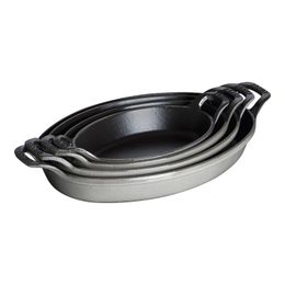 Staub Specialities Ofenform 24 cm, oval, Graphit-Grau, Gusseisen