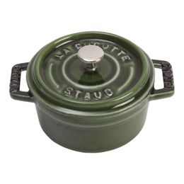 Staub La Cocotte Mini Cocotte 10 cm, rund, Basilikum-Gr&uuml;n, Gusseisen
