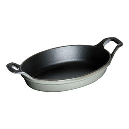 Staub Specialities Ofenform 15 cm, oval, Graphit-Grau, Gusseisen
