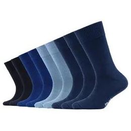 Socken s.Oliver "essentials", Damen, Gr. 31-34, blau (blaut&ouml;ne), Baumwollmischung, unifarben, normal, Socken Socken, mit weichem Bund