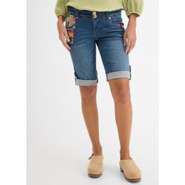 bonprix Jeans-Shorts, blau, mit Baumwolle