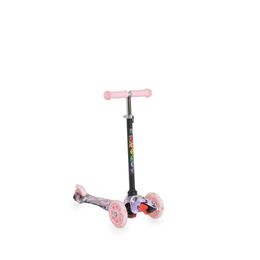 Moni Kinderroller Fidget 3 R&auml;der h&ouml;henverstellbar, PU-R&auml;der, Wasserdruck, ABEC-7 rosa