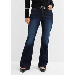 bonprix Flared-Jeans Mid Waist, blau, Gr.36, Bootcut Jeans mit mittlerem Bund, 98% Baumwolle