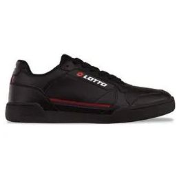 Sneaker Lotto, Damen, Gr. 46, rot (schwarz, rot), Kunstfaser, Synthetik, clean, Schuhe Sneaker, - besonders vielseitig zu kombinieren