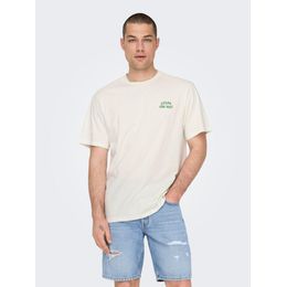 Only & Sons Only & Sons T-Shirt 'ONSMace' Herren Gr&ouml;&szlig;e L dunkelgr&uuml;n / naturwei&szlig;
