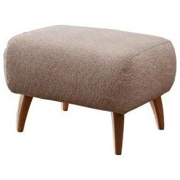 Hocker Home Affaire "Baggio", beige, B:63cm H:45cm T:63cm, 100% Polyester, Hocker, Hocker, mit Holzf&uuml;&szlig;en