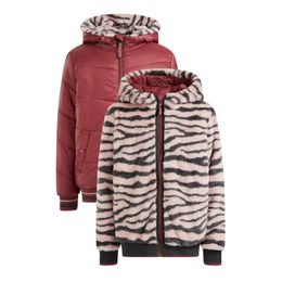 WE Fashion Jacke M&auml;dchen Gr&ouml;&szlig;e 134/140 pink / pitaya / schwarz