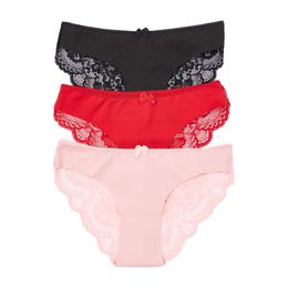 Trendyol Slip Damen Gr&ouml;&szlig;e XL rosa / rot / schwarz