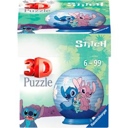 Puzzleball Ravensburger "Disney Stitch & Angel", bunt, Puzzles, Kinder&Oslash;:7,5cm, Kunststoff, Made in Europe, &Oslash;:7,5cm