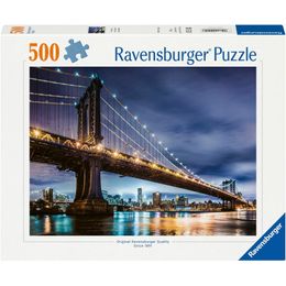 Puzzle Ravensburger "New York - die Stadt, die niemals schl&auml;ft", bunt, Puzzles, KinderB:49cm H:36cm, Pappe, Made in Germany, B:49cm H:36cm