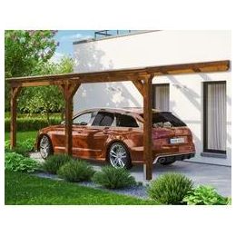 Skan Holz Anlehncarport SKANHOLZ "Vogtland", braun, B/H/T: 213cm x, Carports