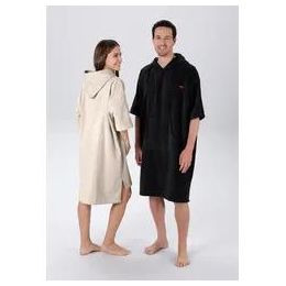 Badeponcho Kangaroos "Summer, ideal f&uuml;r Sauna, Spa & im Urlaub, Damen & Herren" Gr. L, schwarz, L/XL, Baumwolle, Hausm&auml;ntel, Surfponcho, mit Bauchtasche, 100% Baumwolle, Frottee