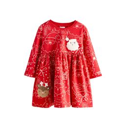 next Kleid M&auml;dchen Gr&ouml;&szlig;e 80 braun / rot / wei&szlig;