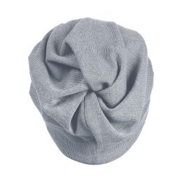 MSTRDS Damen Beanie "MSTRDS Accessoires Rib 2in1 Beanie"erdgrau, Kunstfaser, M&uuml;tzen