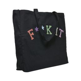 MisterTee Rucksack "MisterTee Unisex Fuck It Oversize Canvas Tote Bag"schwarz, Baumwolle, unifarben, Rucks&auml;cke