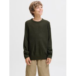 Jack & Jones Jungen Rundhalspullover "JJROY KNIT CREW NECK AW25 JNR", bunt, Gr. 152, JACK & JONES JUNIOR, unifarben, Strick, Obermaterial: 100% Polyacryl, Pullover