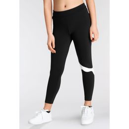 Puma M&auml;dchen Leggings "ACTIVE 7/8 TIGHTS G", schwarz, Gr. 164, bedruckt, Jersey, Obermaterial: 89% Baumwolle, 11% Elasthan, Hosen, mit DryCELL