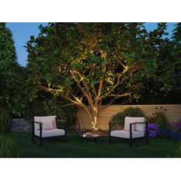 Paulmann LED-Lichterkette "Yuna IP44 Schwarz", Dioden 64 Stk. Flammen 1 Stk., Gesamtl&auml;nge 7,4m, schwarz, Lichterketten, dimmbar