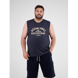 Lerros Herren Muskelshirt "Print-Tanktop in Gro&szlig;en Gr&ouml;&szlig;en", blau, Gr. XXXL, 100% Baumwolle, Shirts